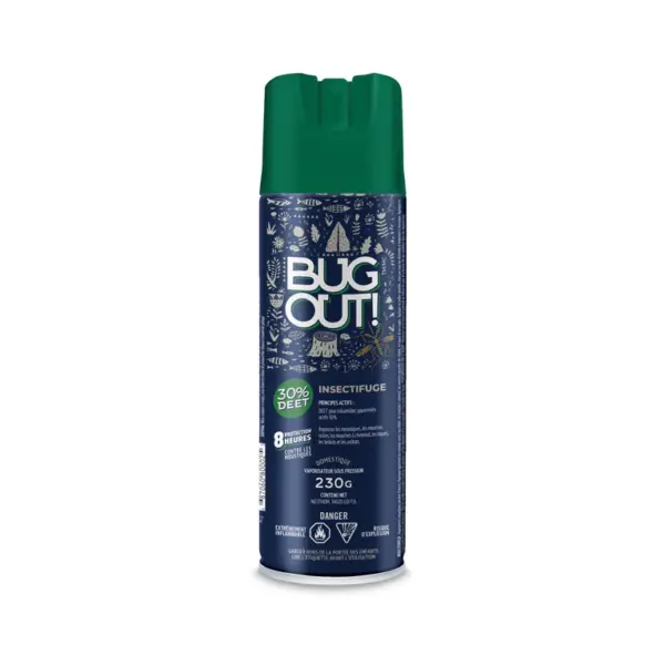 Insectifuge en aérosol – 30% deet PAR BUG OUT - Pronature Edmundston